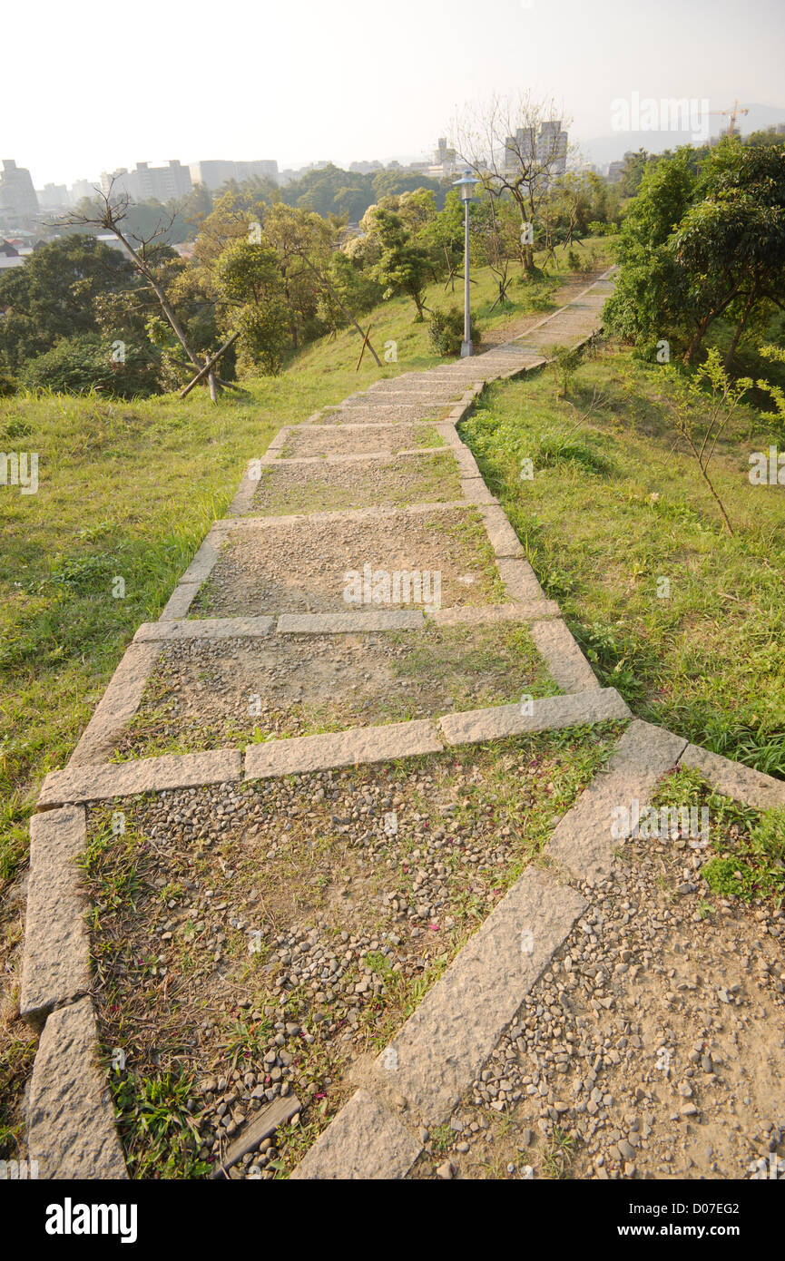 City park path view hi-res stock photography and images - Alamy