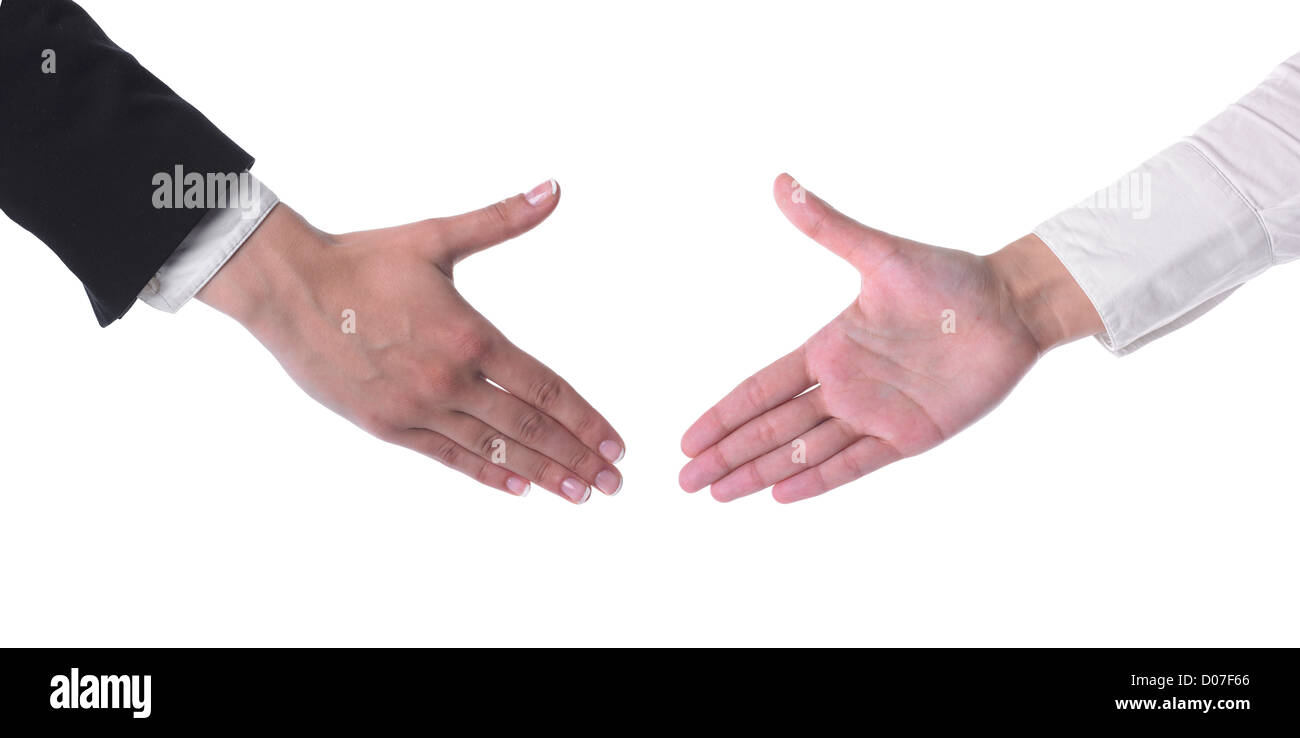 Hands Ready For Handshaking Stock Photo - Alamy