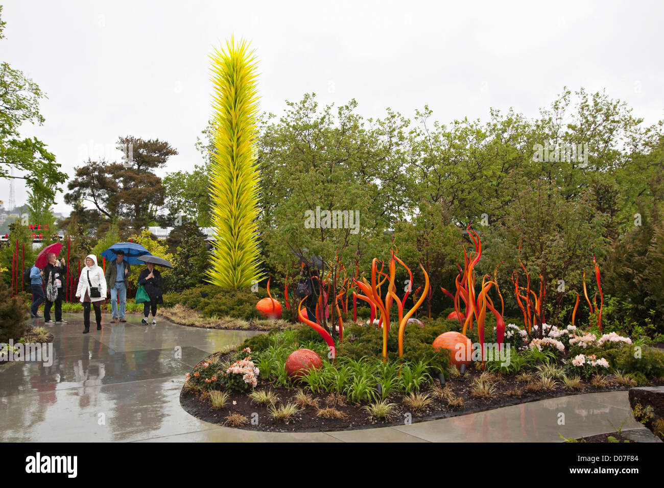 Washington, Seattle, Seattle Center. Part of the Chihuly Garden and ...