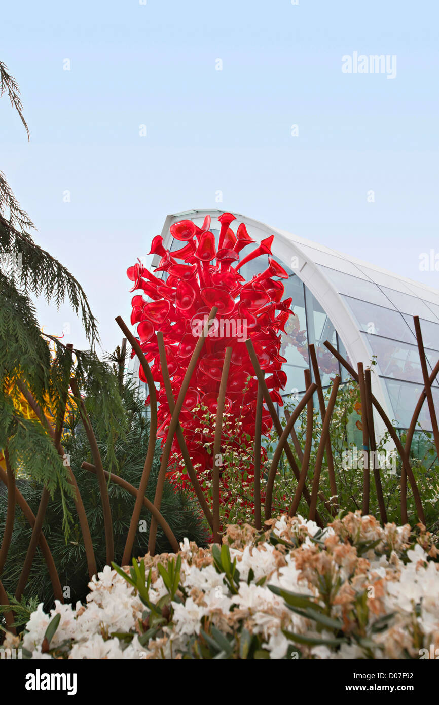 Washington, Seattle, Seattle Center. Part of the Chihuly Garden and ...