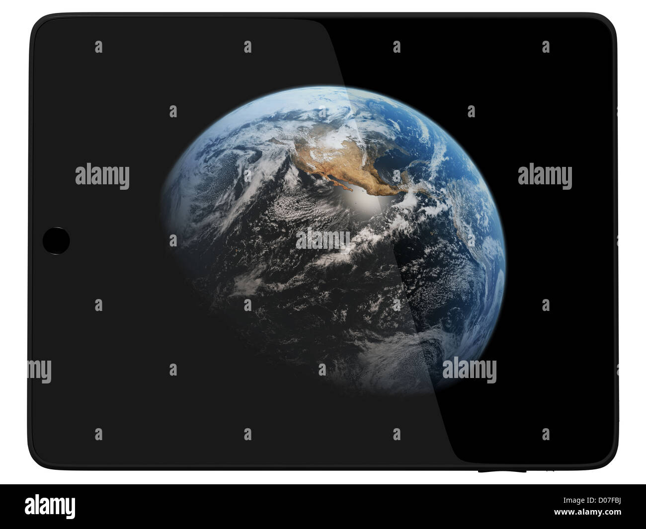 Earth Planet from Space On Tablet PC Computer Monitor Stock Photo - Alamy