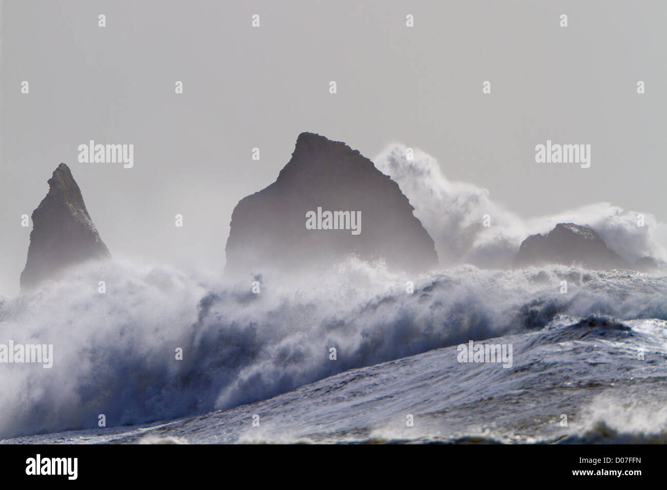 La Push Pummel and sea stacks. (MR Stock Photo - Alamy