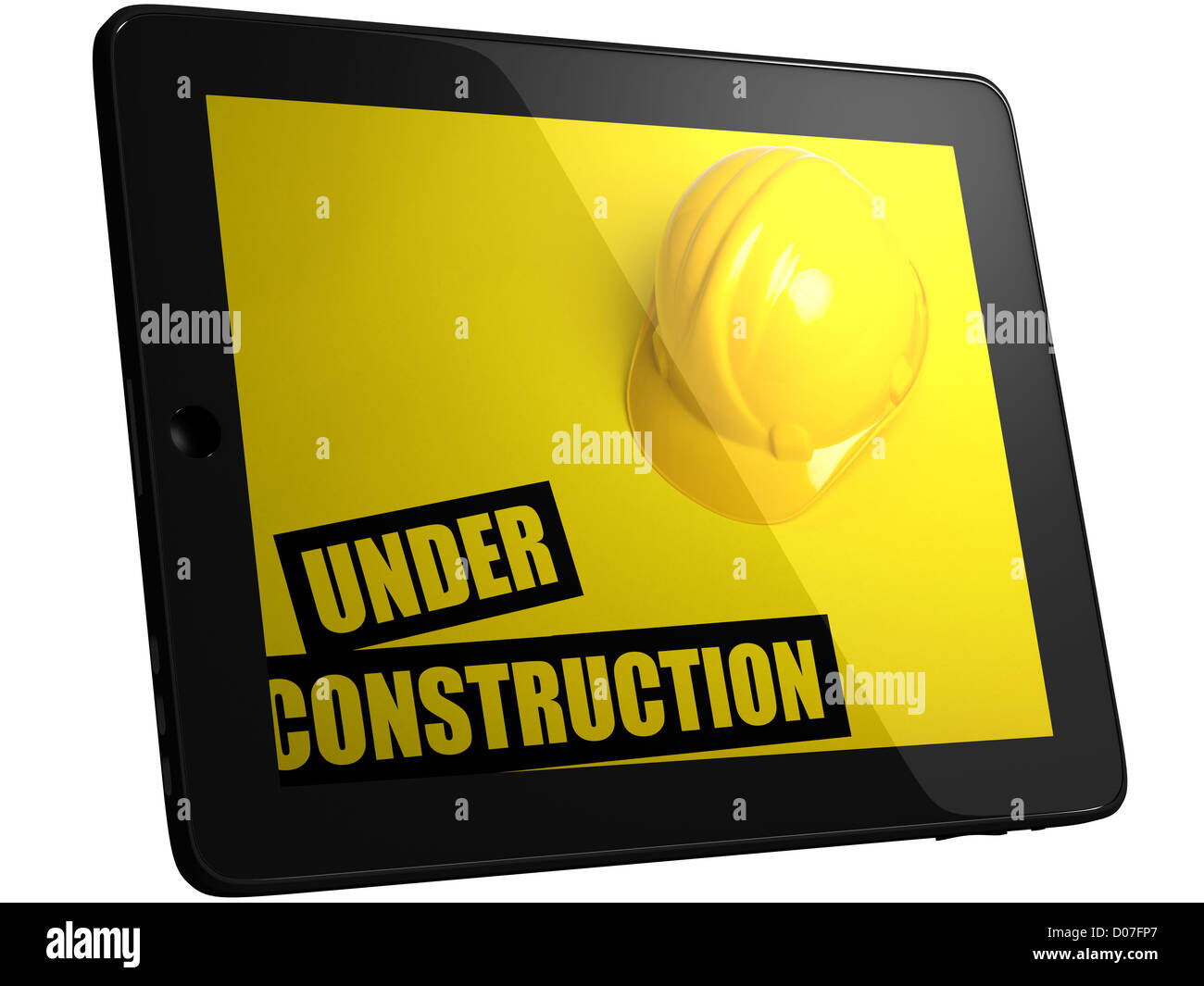 Under Construction Title On Tablec Computer Screen Stock Photo - Alamy