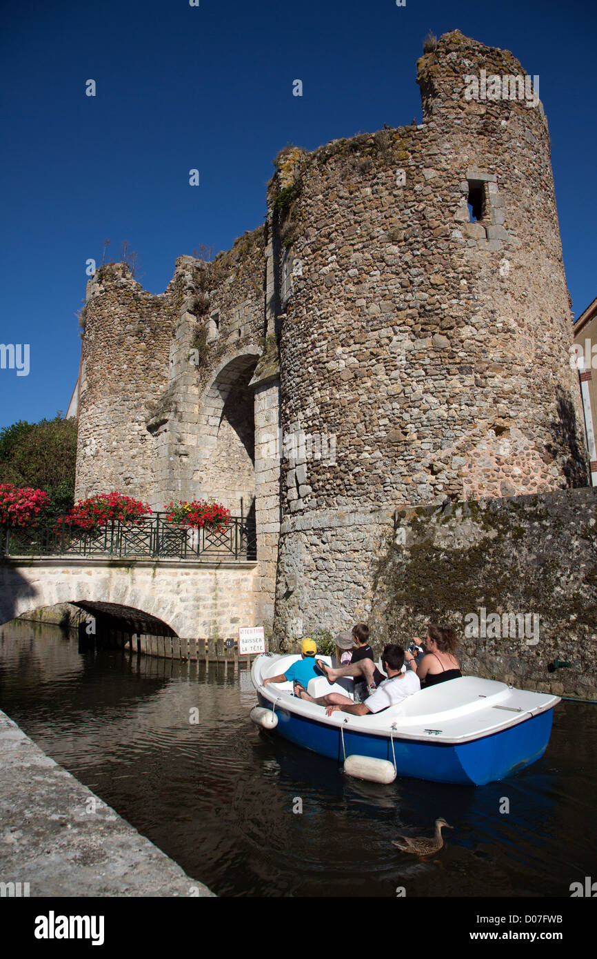 A RIDE IN ELECTRIC BOAT ON PART LOIR RIVER SURROUNDING TOWN MEDIEVAL ...