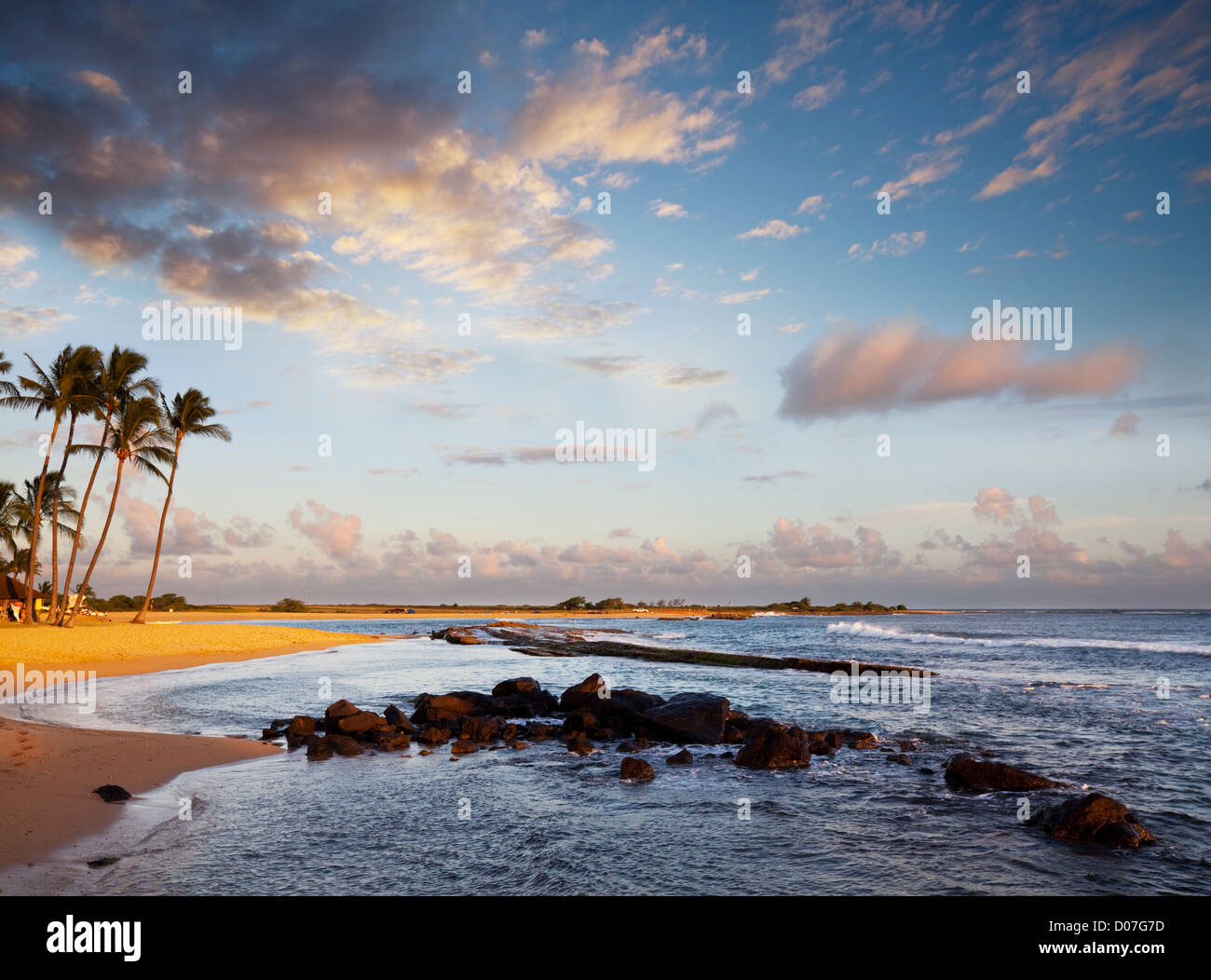 Beach on sunset Stock Photo - Alamy