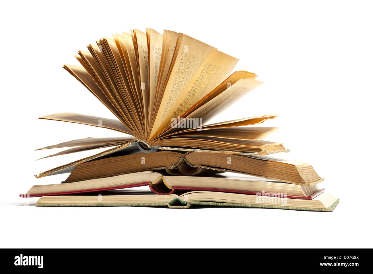 Old books open Cut Out Stock Images & Pictures - Alamy