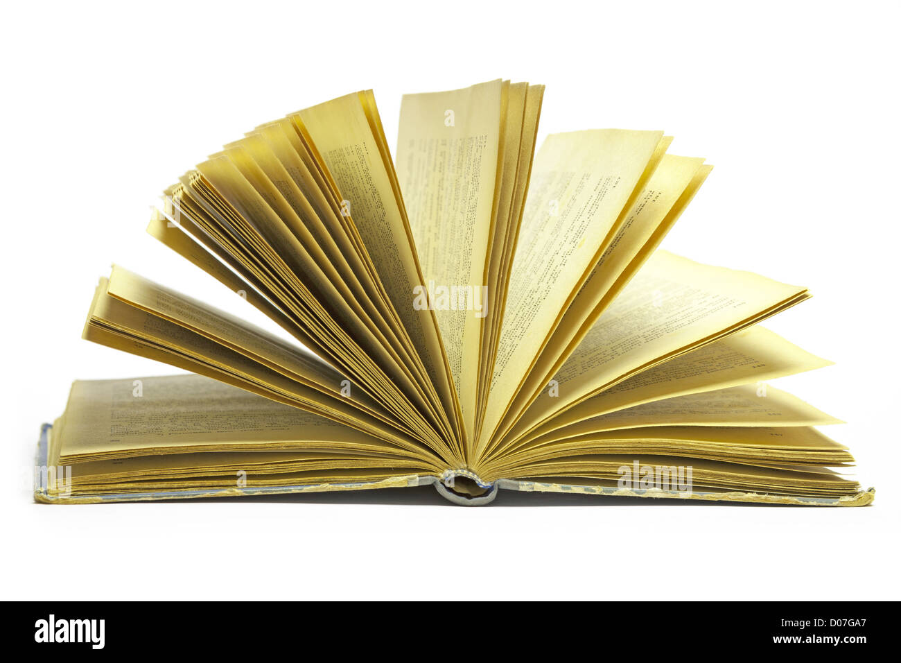 Open Old Book Stock Photo - Alamy