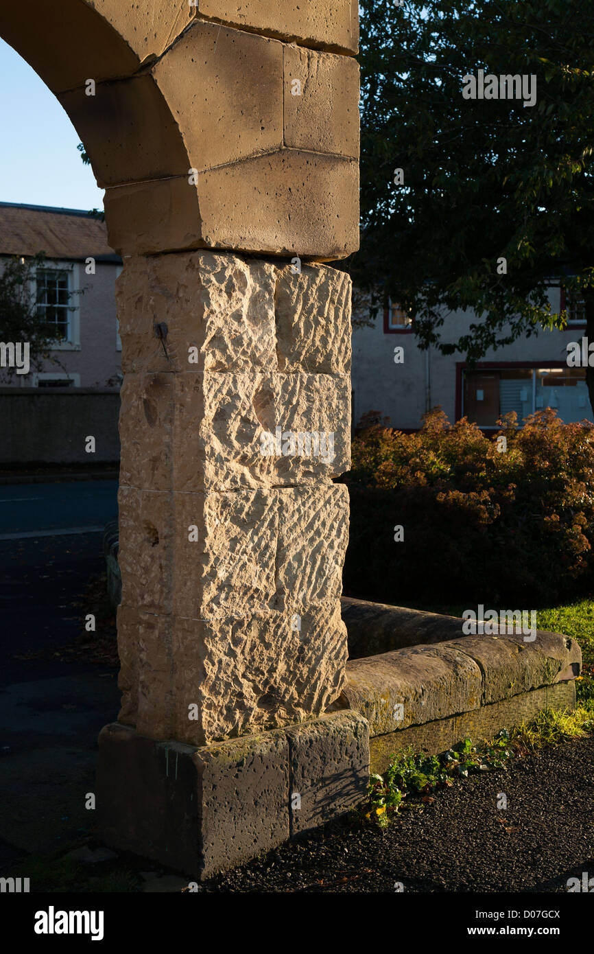 An ornamental stone archway in Kelso Scotland - work to re-face the ...