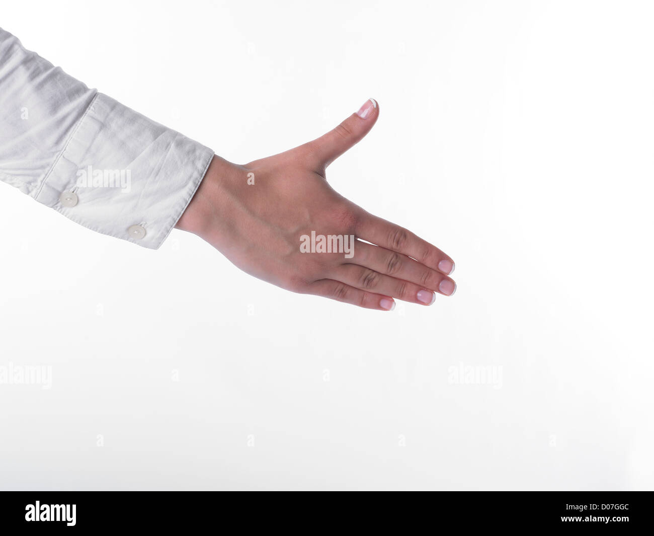 Womans Hand Ready For Handshaking Stock Photo - Alamy
