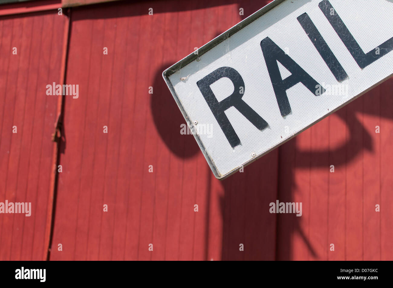 Rail railway sign signs signage word hi-res stock photography and ...
