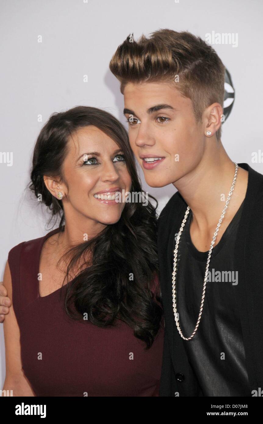 Justin bieber and mother pattie mallette hi-res stock photography and ...