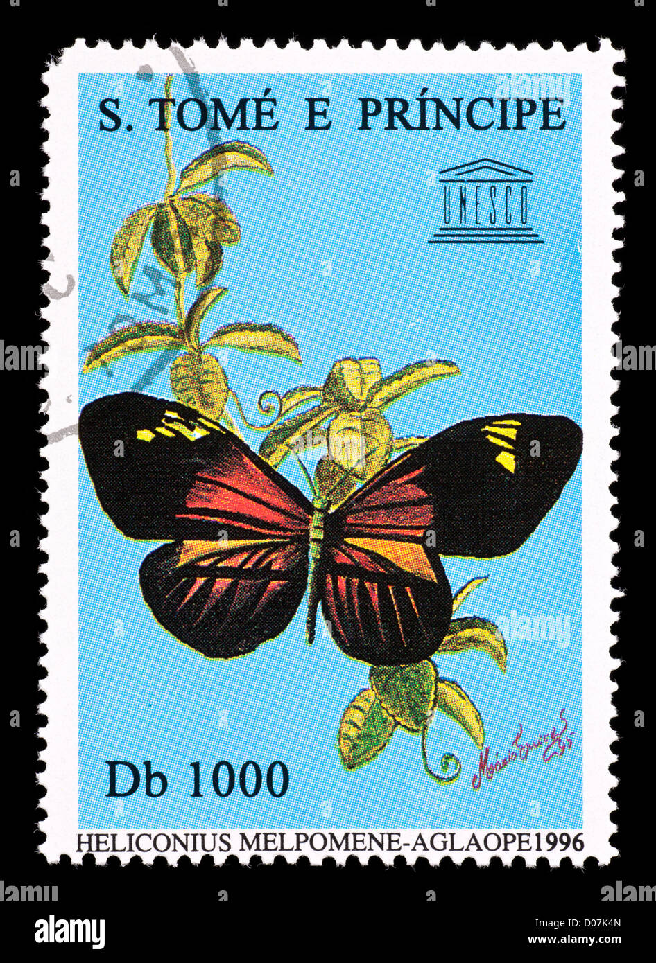 Postage stamp from Saint Thomas and Prince depicting a tropical ...