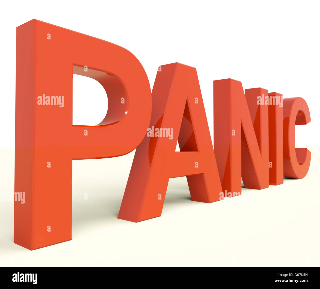 Panic Letters As Symbol for Emergency And Stress Stock Photo - Alamy