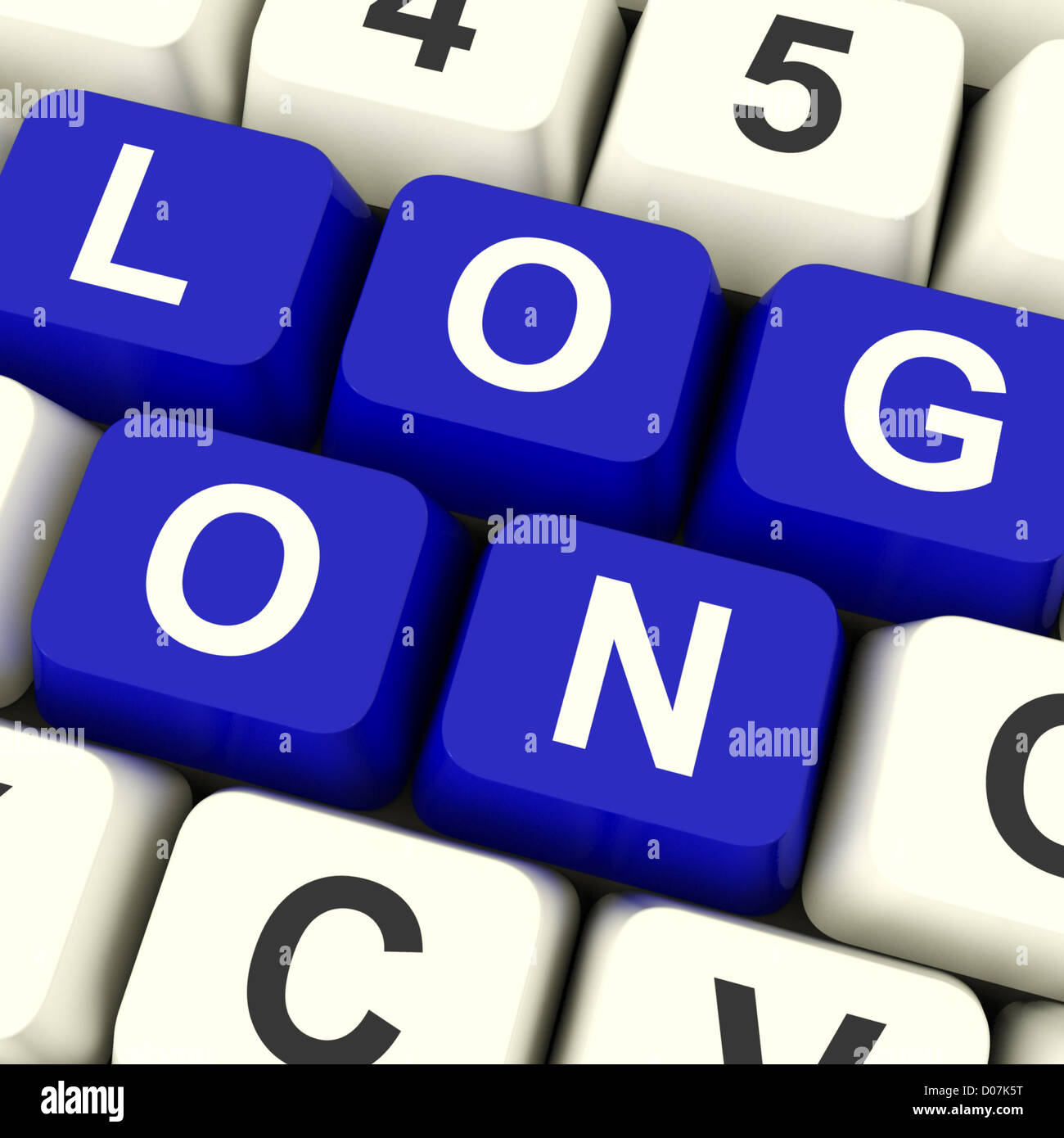 Log in to computer hi-res stock photography and images - Alamy