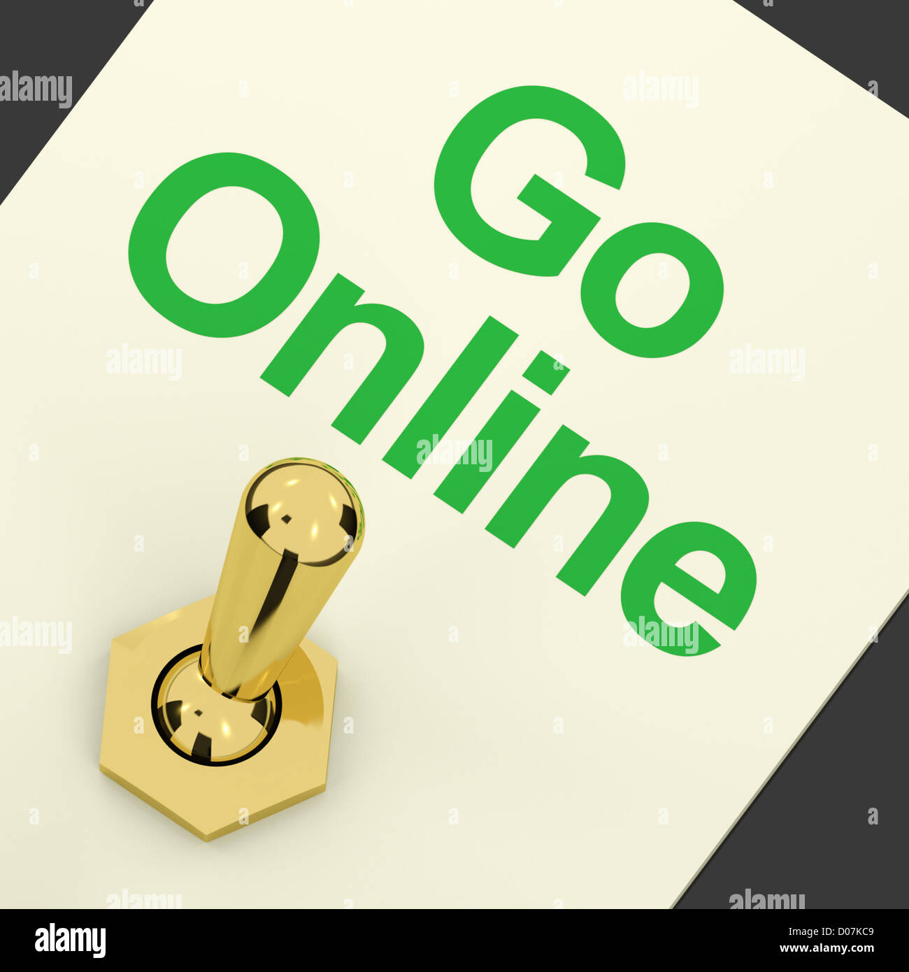 Go Online Switch On For Online Websites Or Internet Stock Photo - Alamy