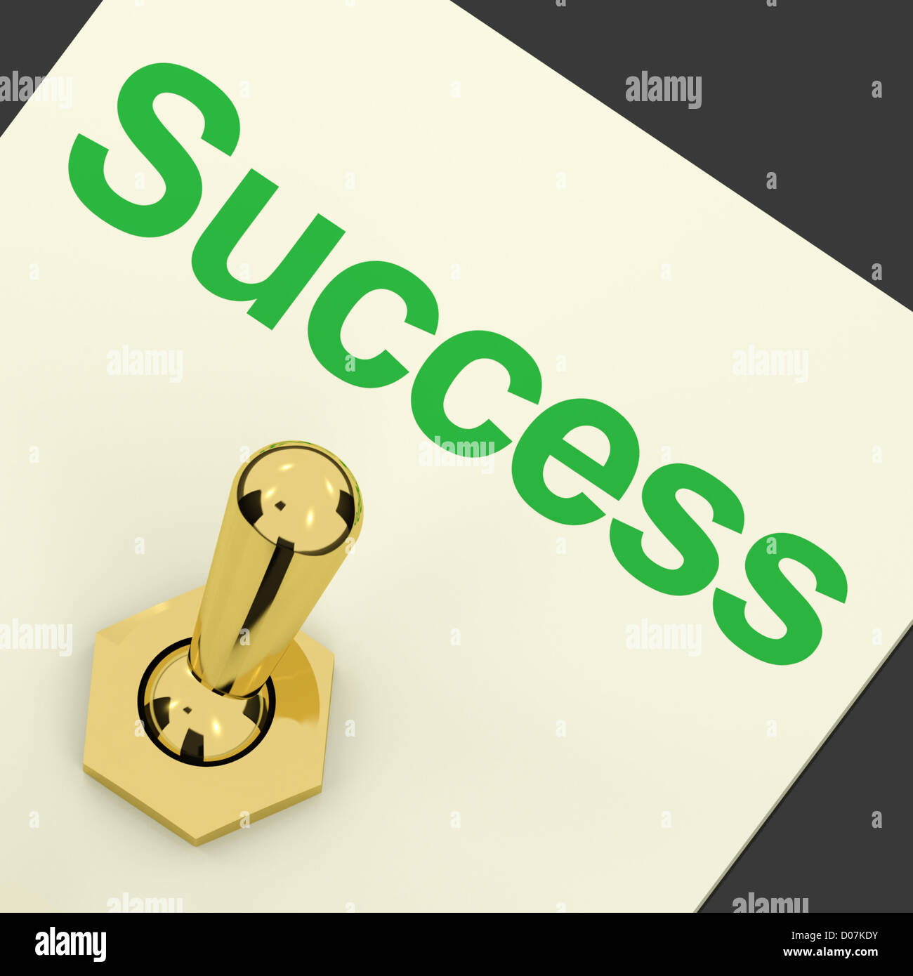 Switch With Success As Symbol Of Winning And Victory Stock Photo - Alamy