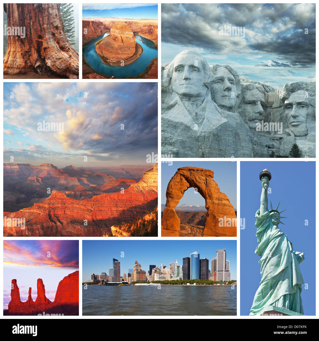 American landscapes collage Stock Photo - Alamy