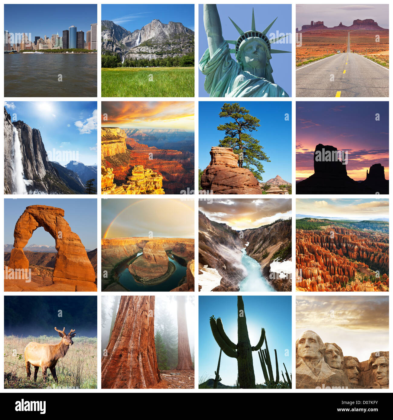 American landscapes collage Stock Photo - Alamy