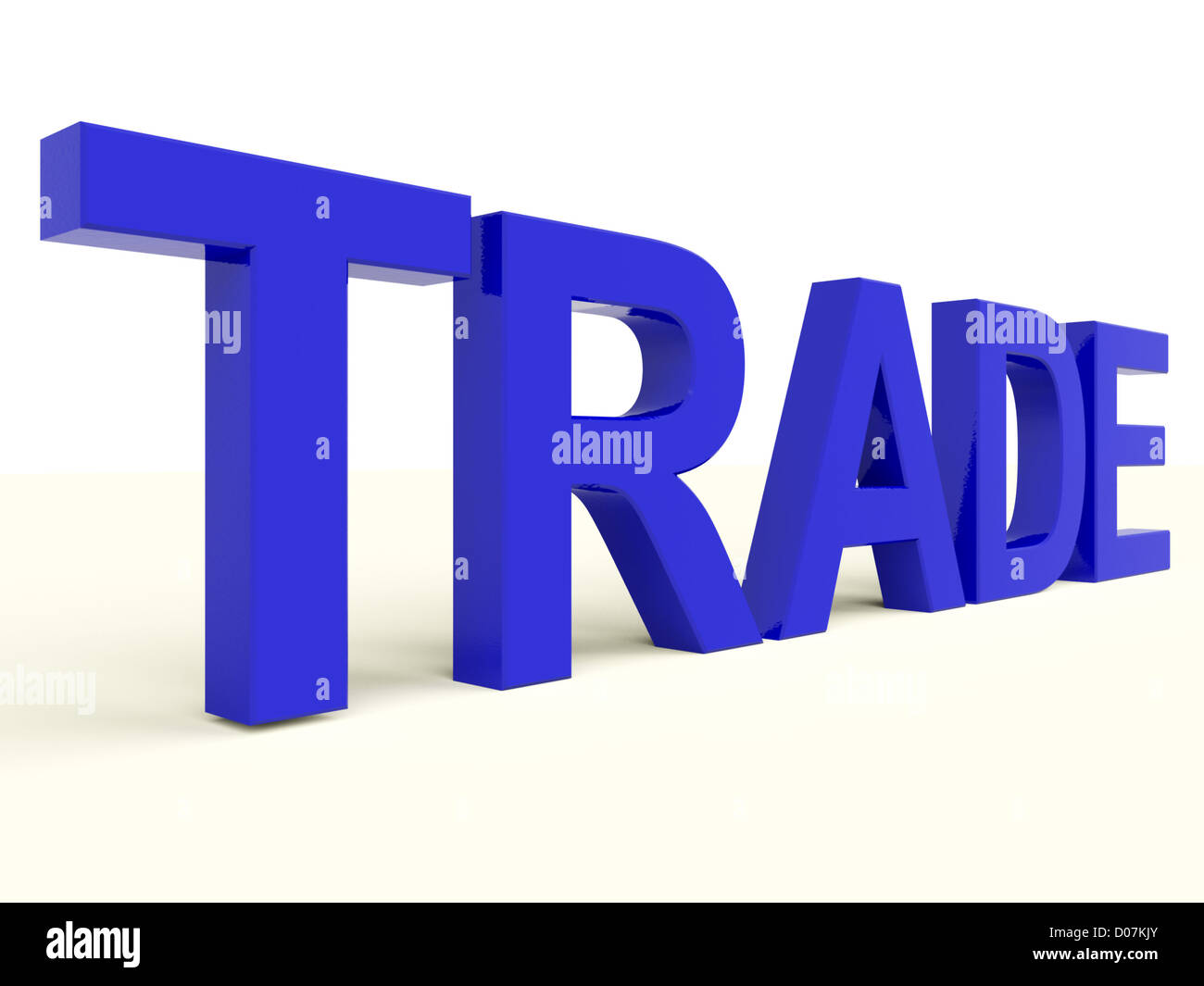 Trade Word Representing Import Export And Doing Business Stock Photo ...