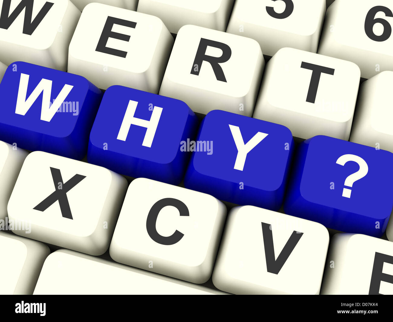 Why Computer Keys Asking Questions Or Having Confusion Stock Photo - Alamy