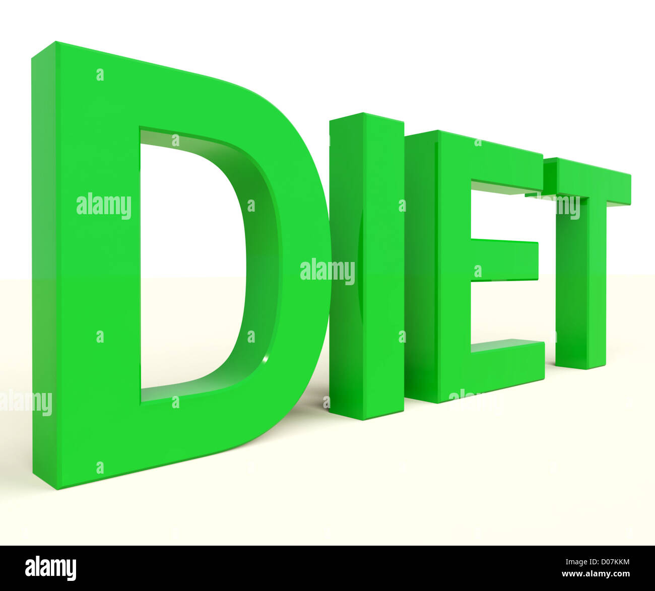 Dieting Word Shows Diet Information And Recommendations Stock Photo - Alamy