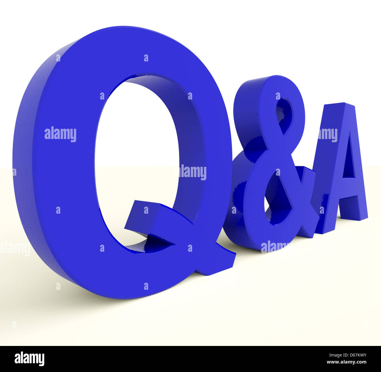 Q And A Blue Letters Showing Questions And Answers Stock Photo - Alamy