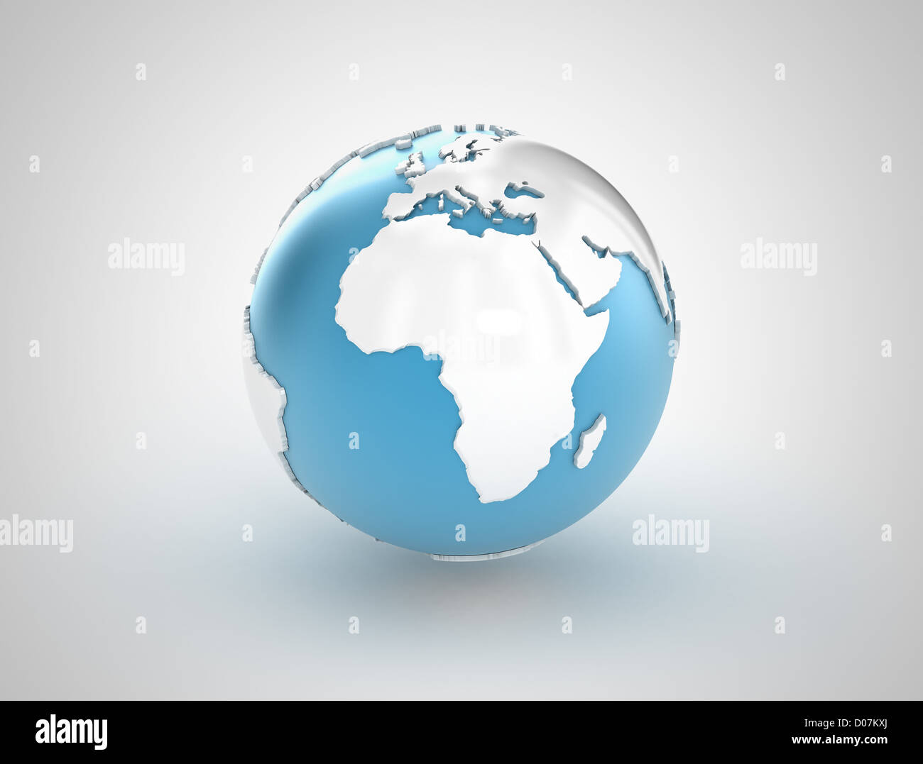Blue glass world globe Stock Photo - Alamy