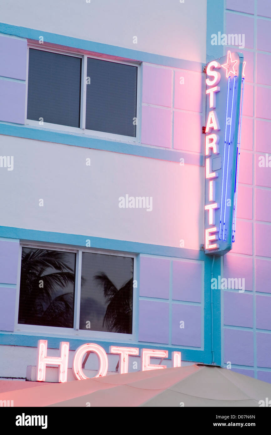 Art Deco Starlite Hotel on Ocean Drive,South Beach, City of Miami Beach ...