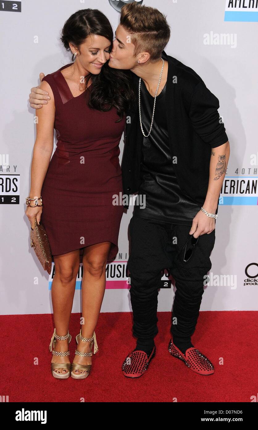Justin bieber and mother pattie mallette hi-res stock photography and ...