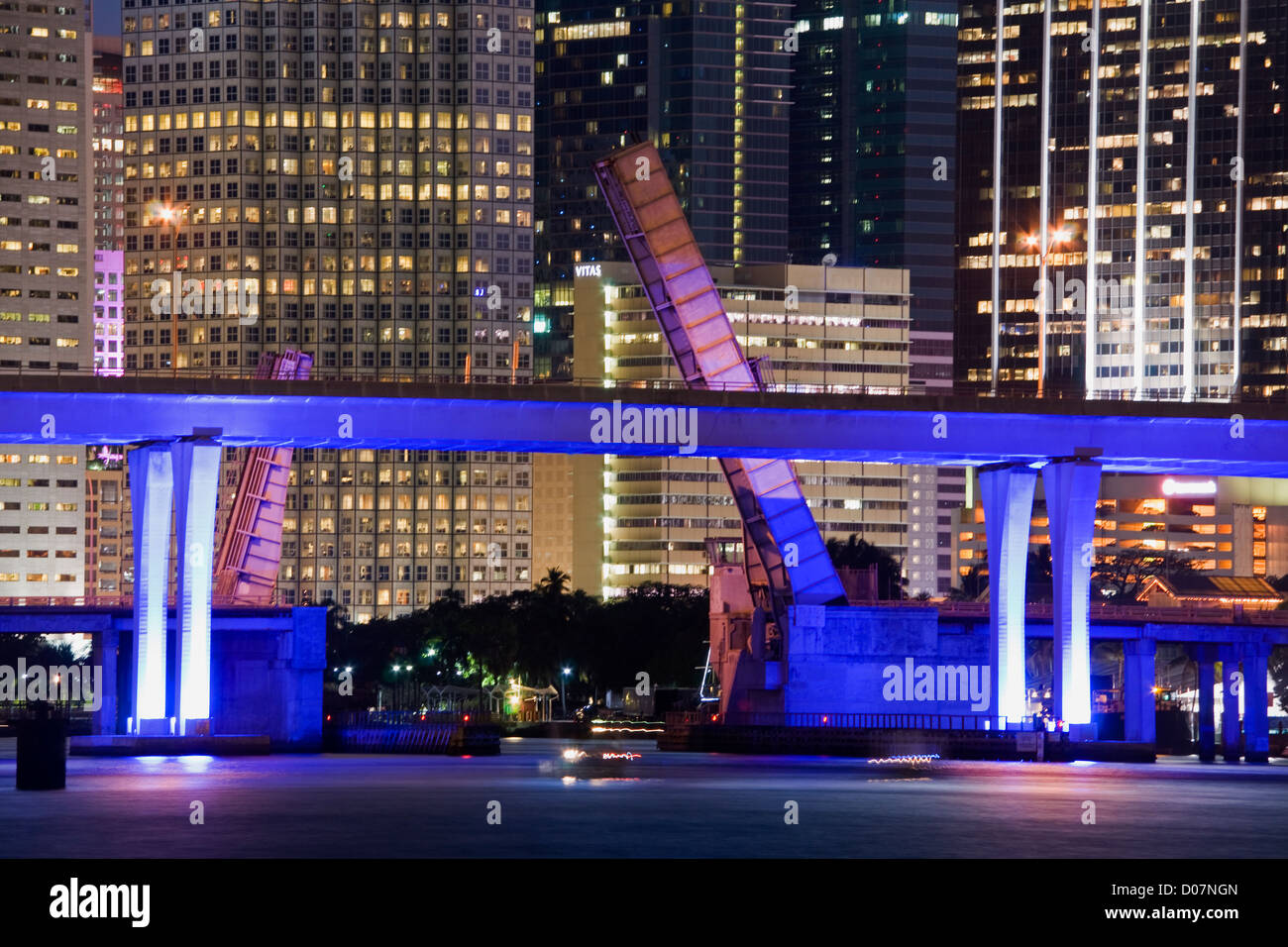 Miami bridge night hi-res stock photography and images - Alamy