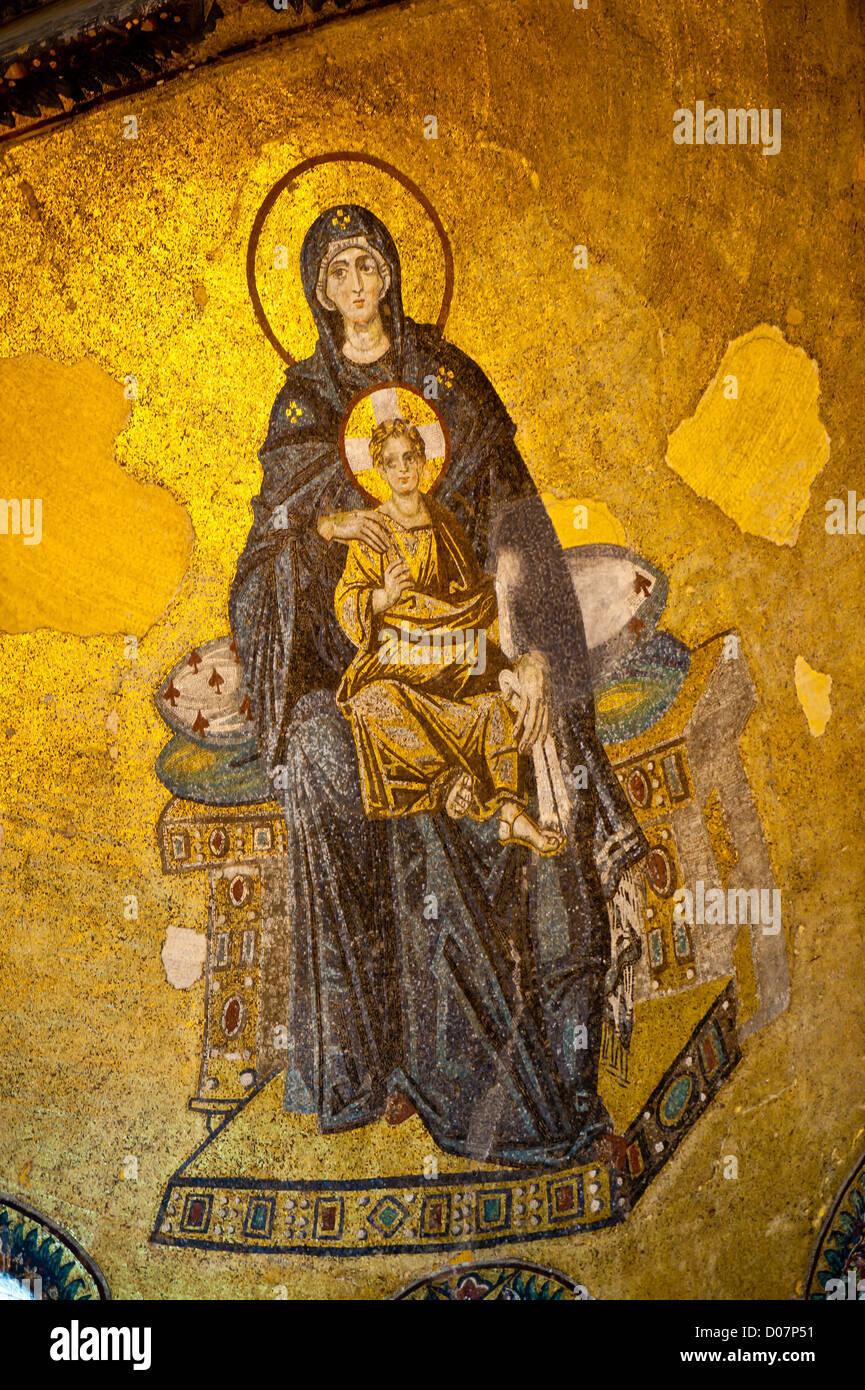 Icon inside the Hagia Sophia,Istanbul Stock Photo - Alamy