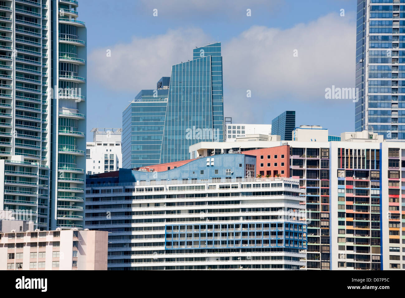 Miami skyline viewed from Key Biscayne,Florida,USA Stock Photo - Alamy