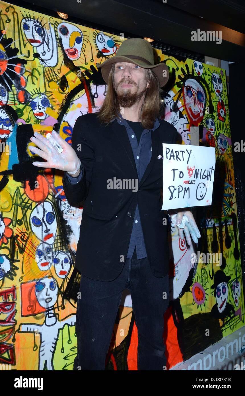 New York, USA. 19th November 2012. Paul Kostabi at in-store appearance ...