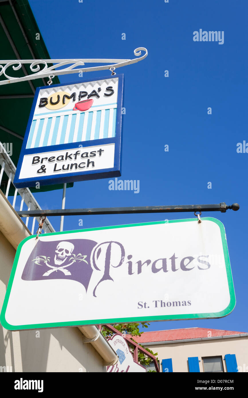 Signs in Charlotte Amalie City,St. Thomas,United States Virgin Islands ...