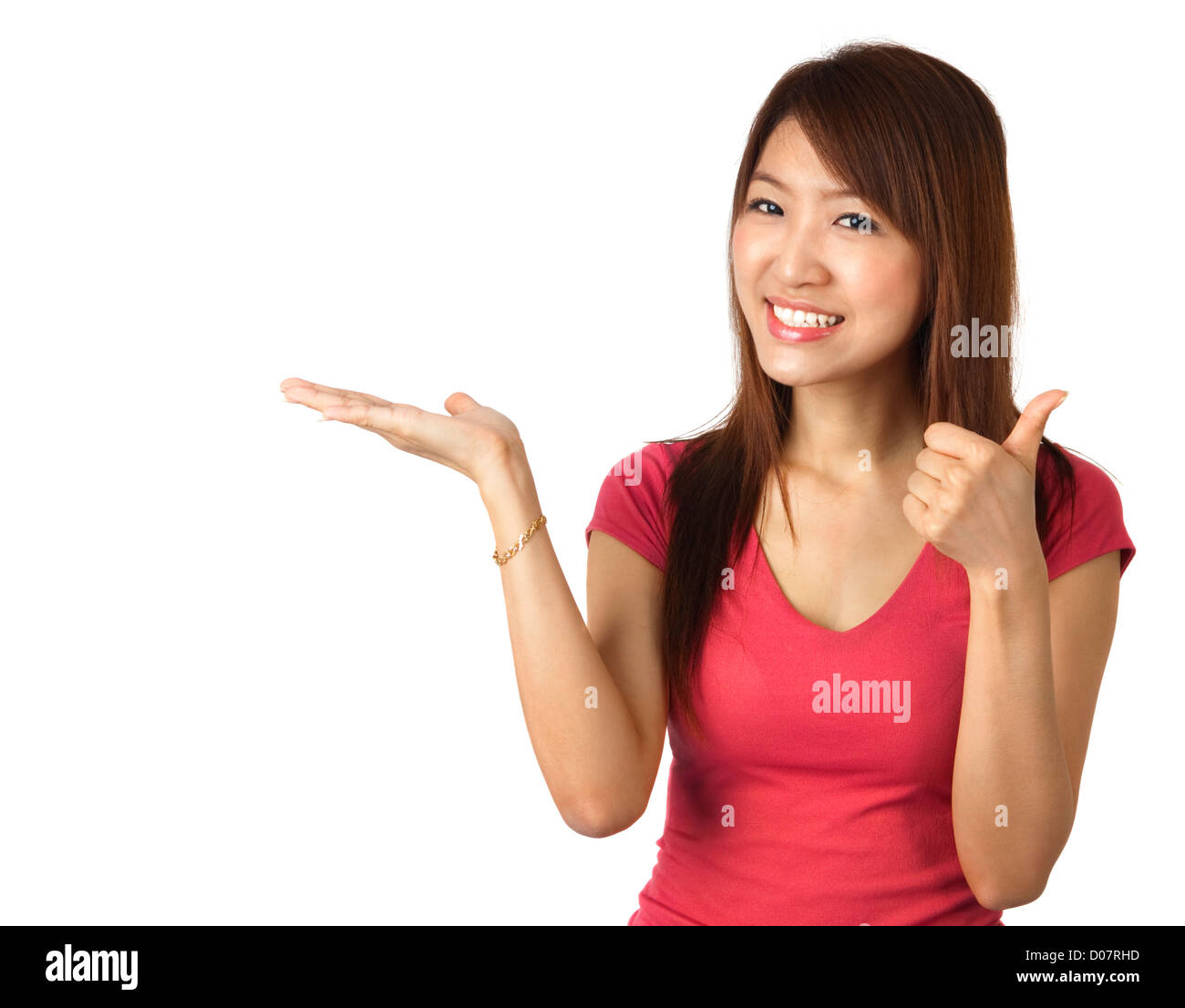 Close-up of a young Asian woman gesturing Stock Photo - Alamy