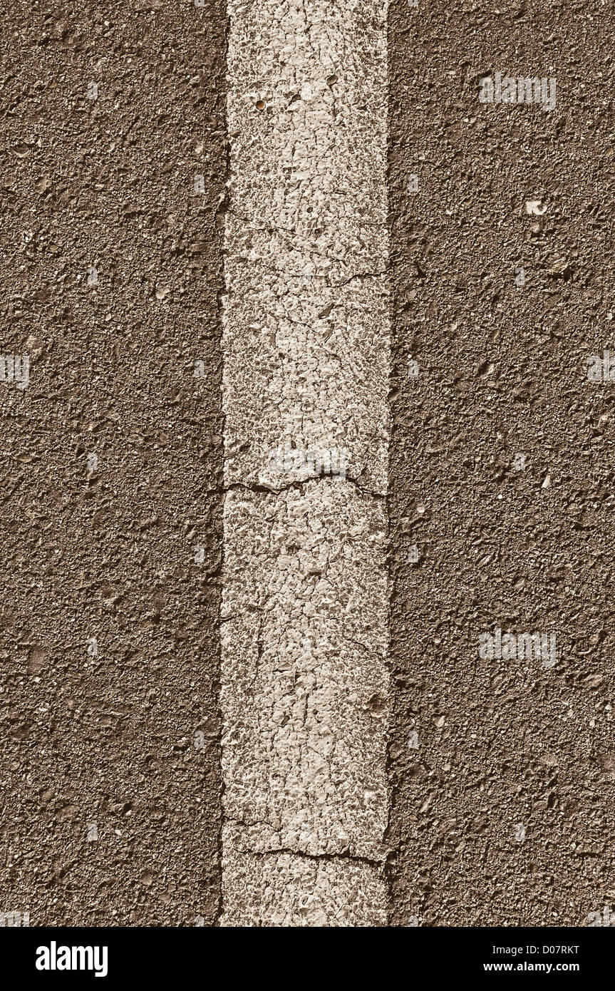 Asphalt with Vertical White Line Stock Photo - Alamy