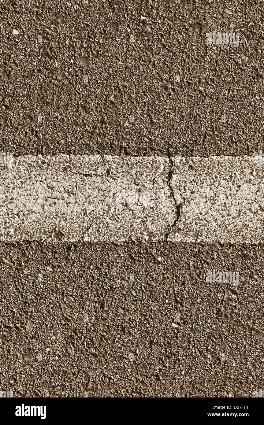 Asphalt with Horizontal White Line Stock Photo - Alamy