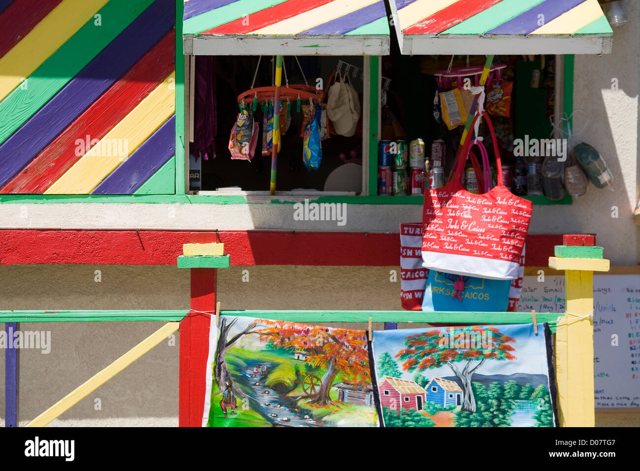Souvenir Kiosk in Cockburn Town,Grand Turk Island, Turks & Caicos ...