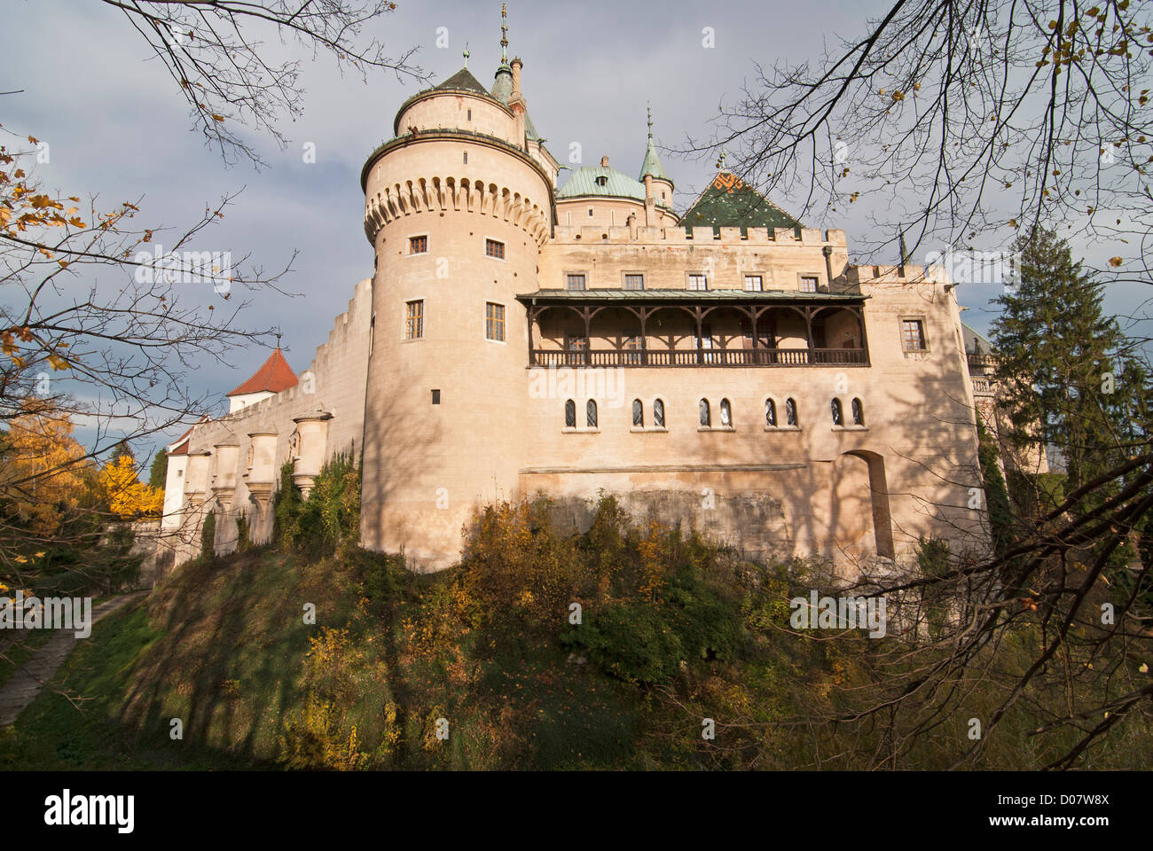 The autumn castle Bojnice, Slovakia Stock Photo - Alamy