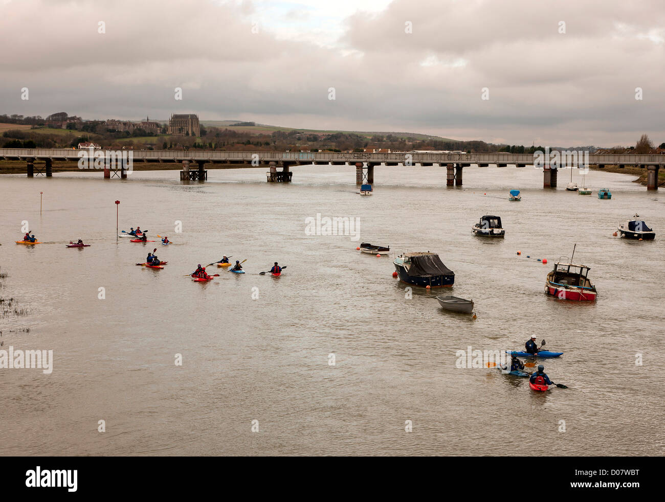 Canoes on River Adur at Shoreham West Sussex Stock Photo - Alamy