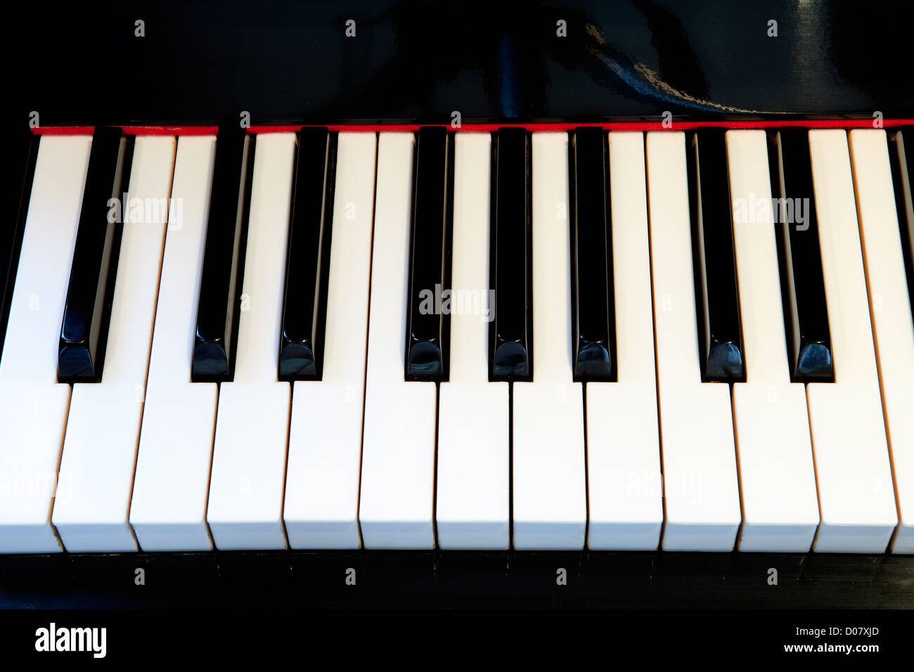 Close-up of a piano keyboard with white keys Stock Photo - Alamy