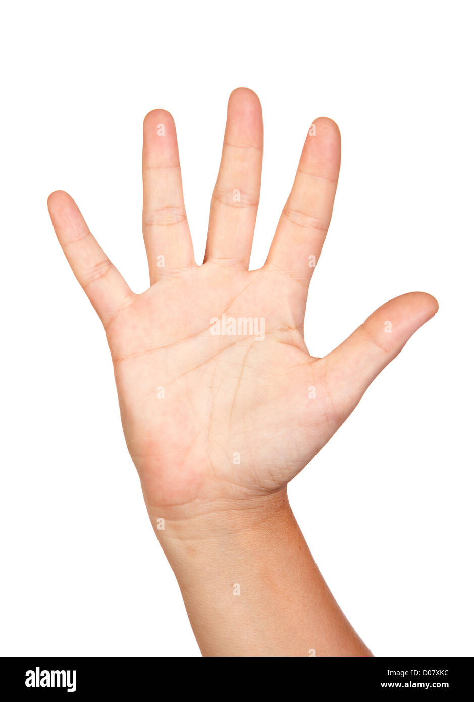 Open hand isolated on white background Stock Photo - Alamy