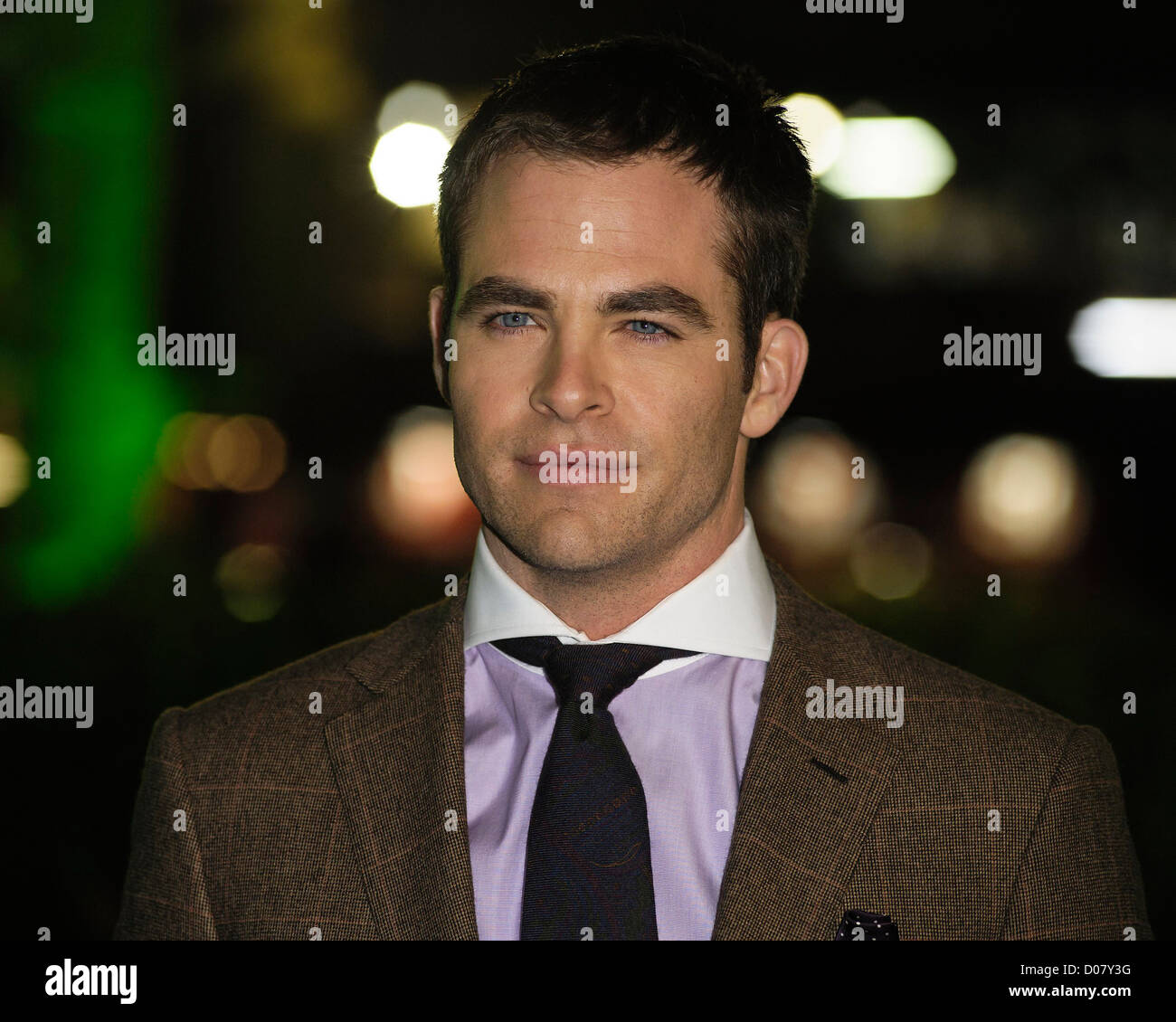 Actor Chris Pine attends the UK Premiere of Rise of the Guardians on 15 ...