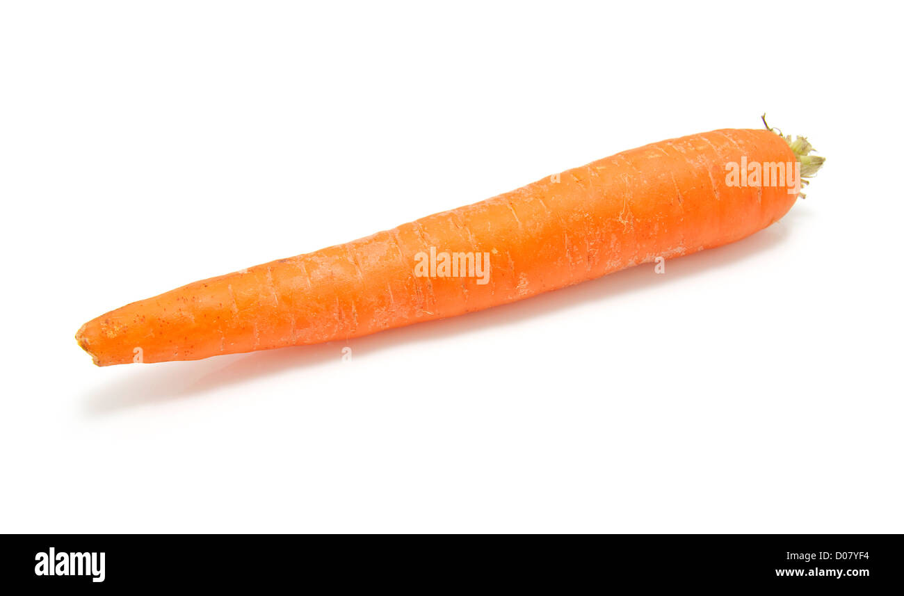 One single fresh carrot isolated on white background Stock Photo - Alamy