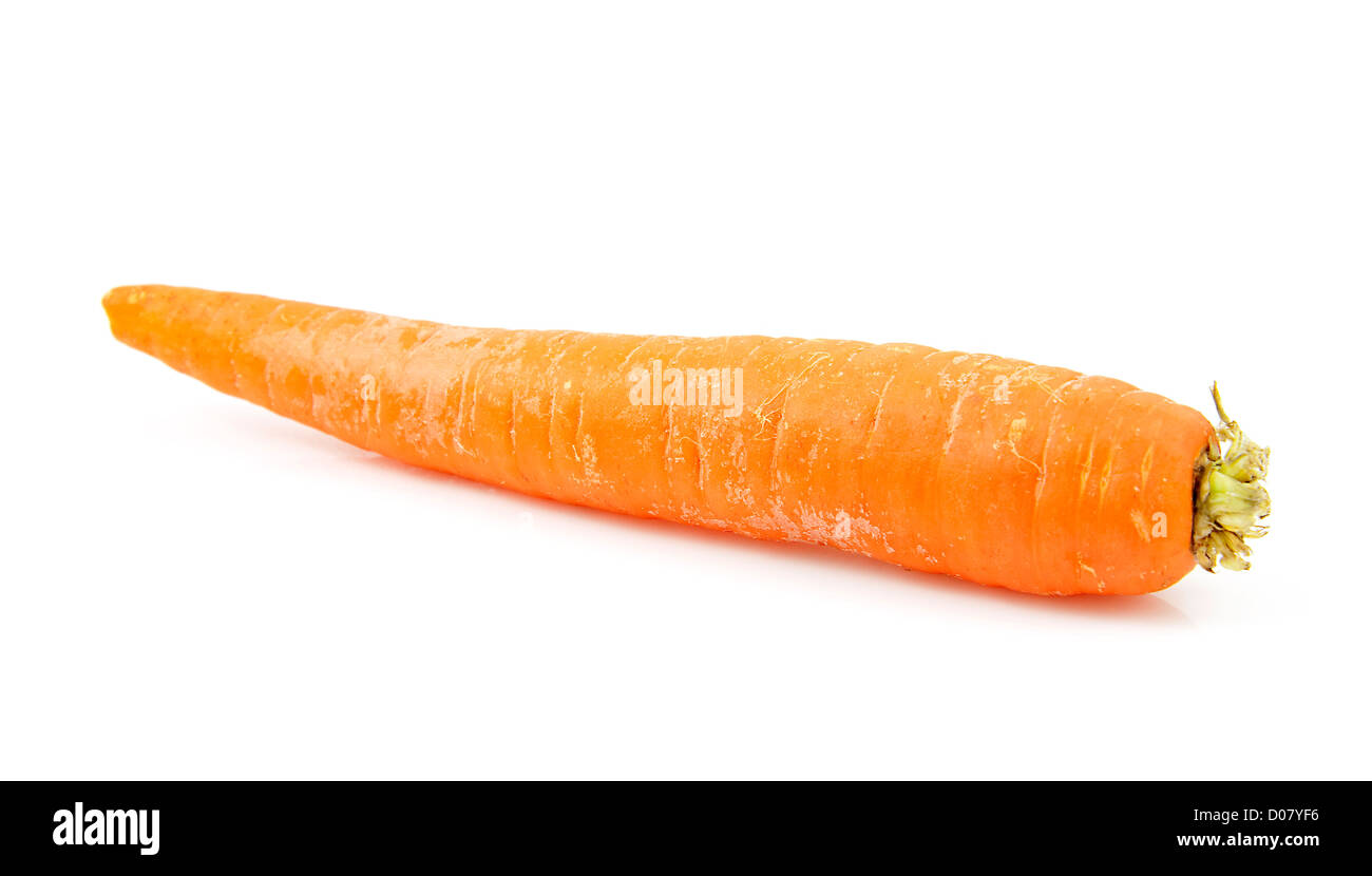 One single fresh carrot isolated on white background Stock Photo - Alamy