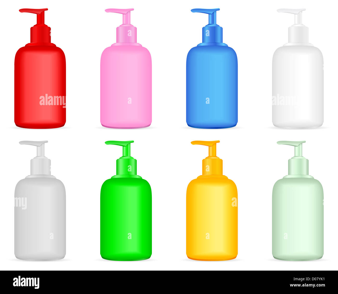 Liquid soap container set on a white background. Vector illustration ...