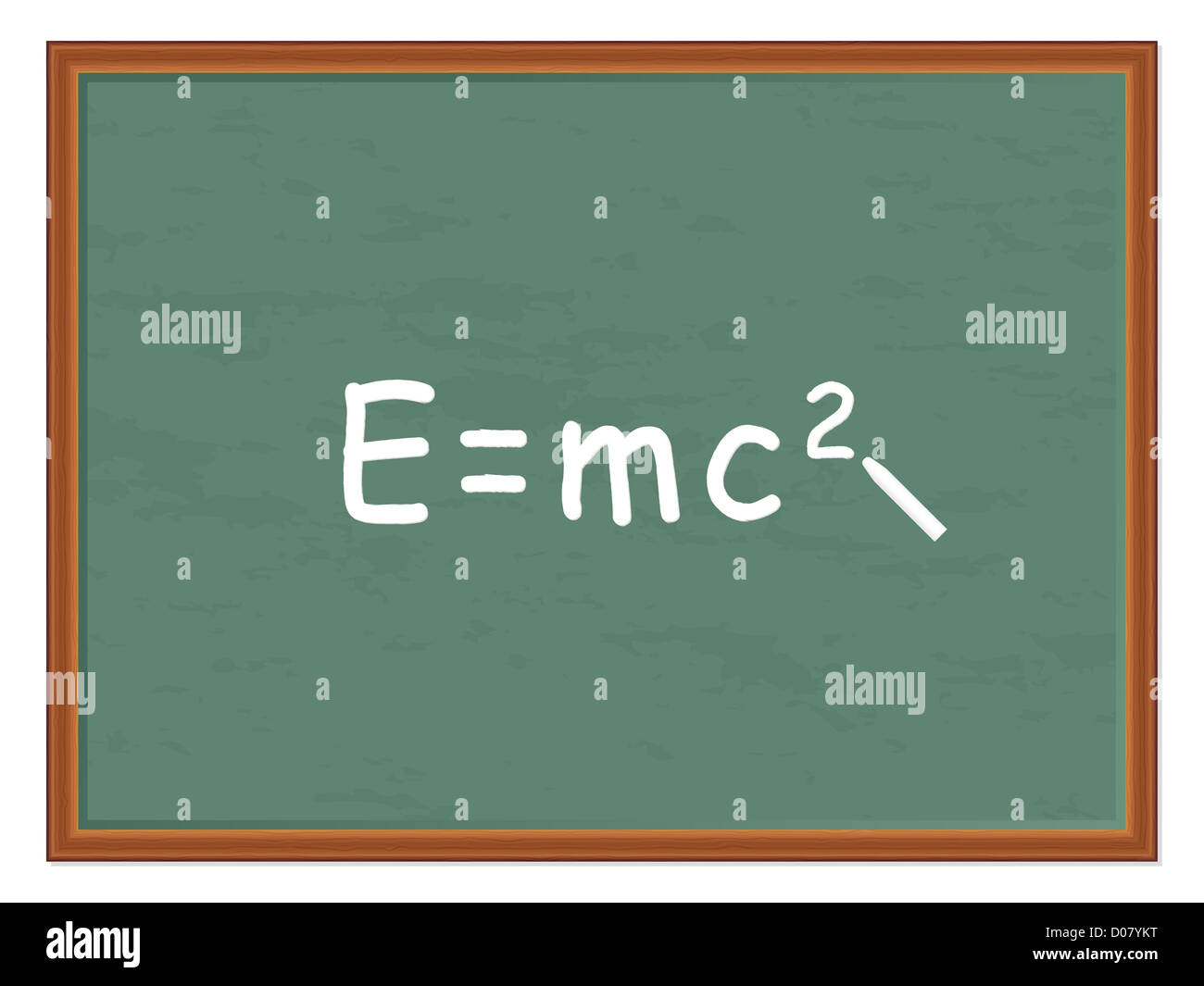 Chalkboard physics formula and chalk. Vector illustration Stock Photo ...