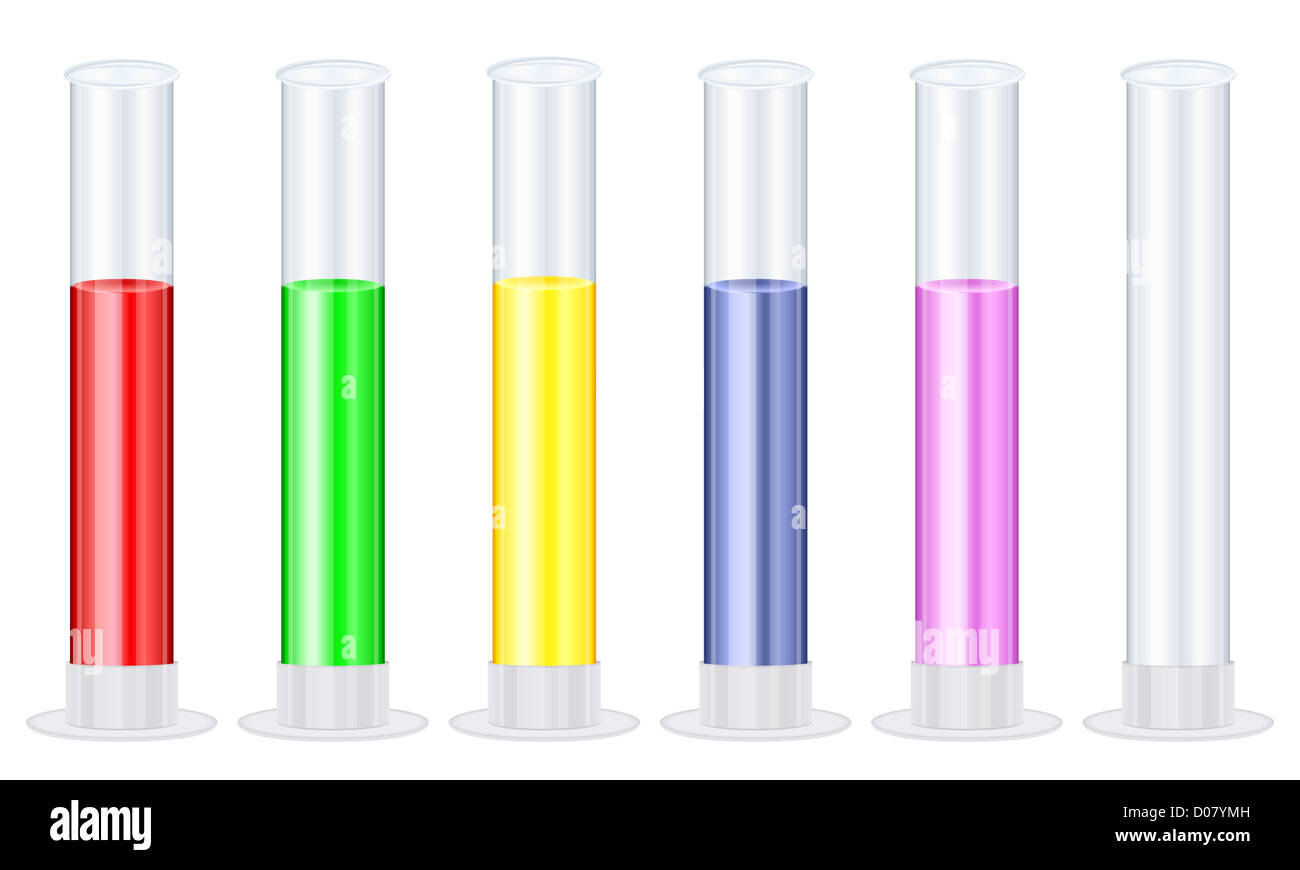 Test tube set on a white background. Vector illustration Stock Photo ...