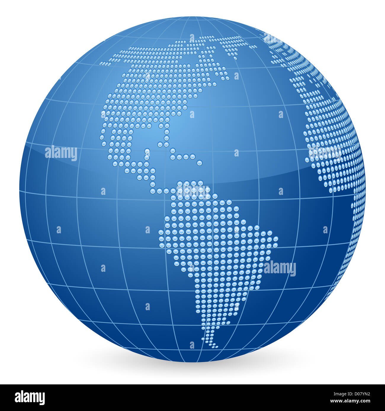 World globe formed by dots. Vector illustration Stock Photo - Alamy