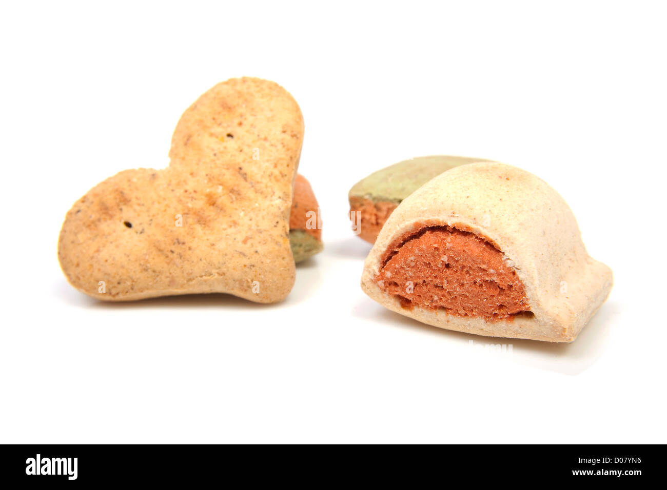 Funny shaped dog cookies isolated on white background Stock Photo - Alamy